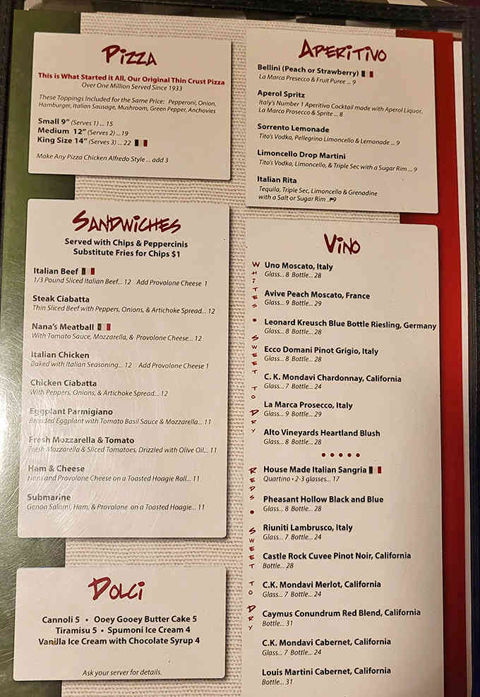 When your menu includes Bellini options and Limoncello Drop Martinis, you're clearly not messing around with the beverage program.