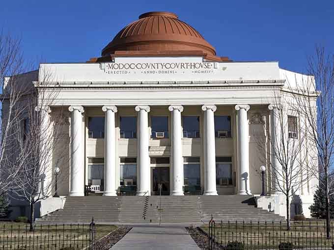 This courthouse looks like it wandered in from Washington D.C. and decided the high desert life suited it just fine.