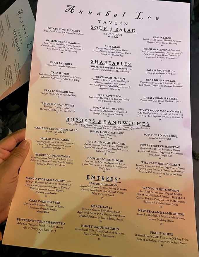 The menu reads like a literary treasure map, with clever dish names guiding you to culinary discoveries.