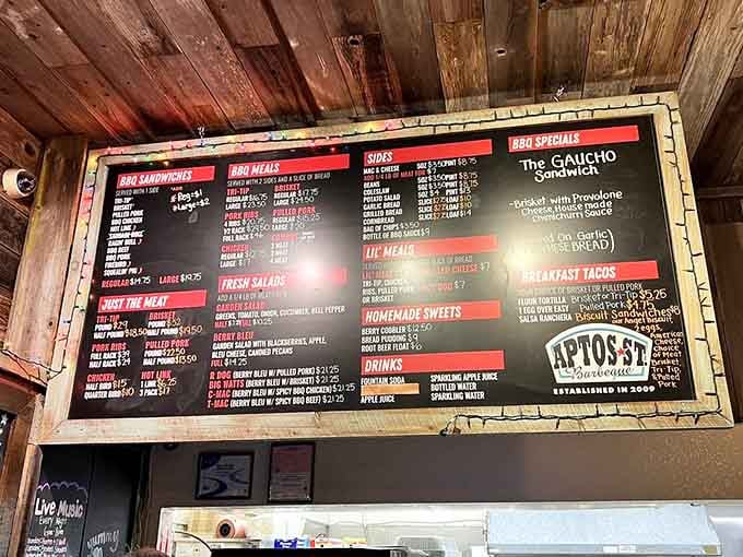 This menu board is basically a roadmap to flavor town, and every destination is worth the trip.