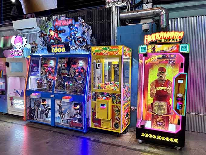 The arcade section delivers nostalgic bliss with games that actually dispense tickets, not just disappointment.