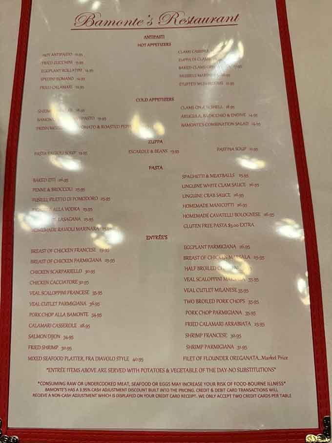 This menu reads like the greatest hits of Italian-American cuisine, and every single track is a certified classic.