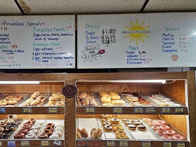 Hand-written menus have a charm that touchscreens will never match, plus you can actually read what you're ordering.
