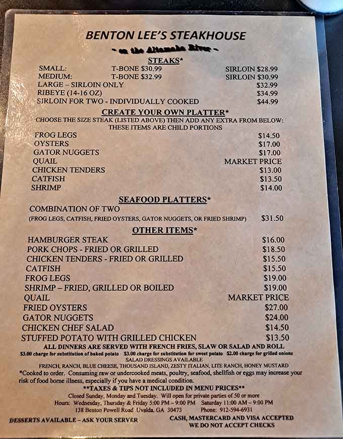 When gator nuggets and frog legs share menu space with ribeyes, you know you're in for adventure.