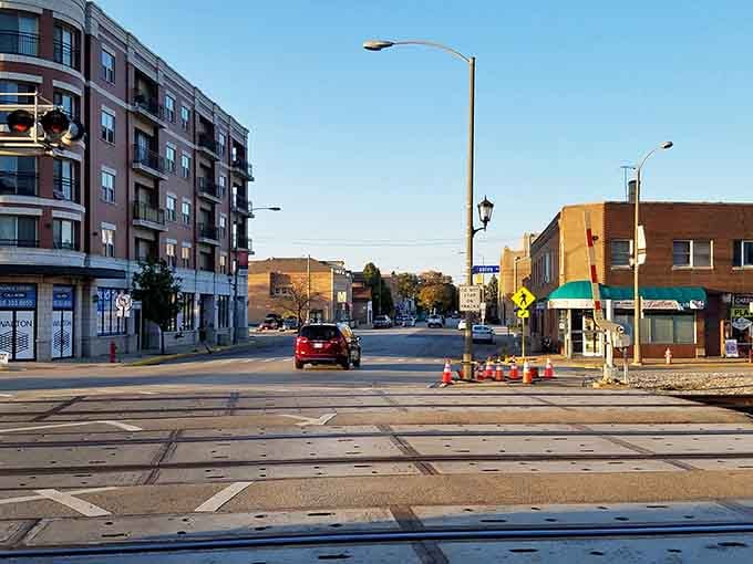 Downtown Berwyn stretches out before you, a genuine slice of suburban America that Hollywood couldn't resist.