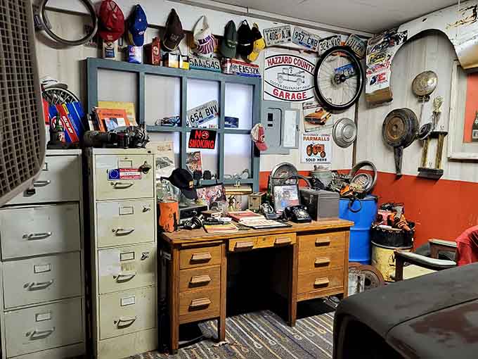Filing cabinets and desks overflow with treasures that'll transport you straight back to 1979.