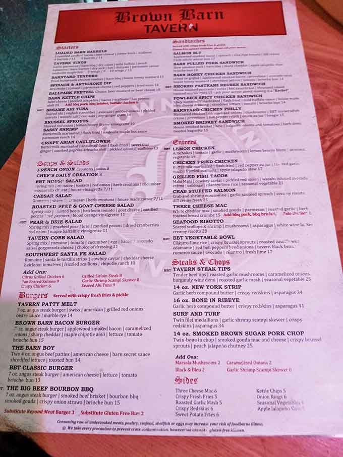 This menu reads like a greatest hits album where every track is actually good, no filler songs here.