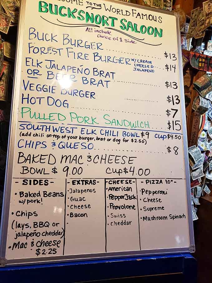 The handwritten menu board proves the best food doesn't need fancy fonts, just honest offerings that deliver every time.