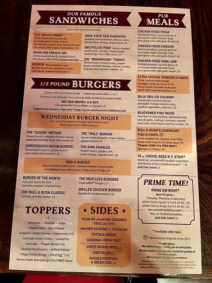 When a menu promises unlimited fish and chips on Fridays, you know someone understands what really matters in life.