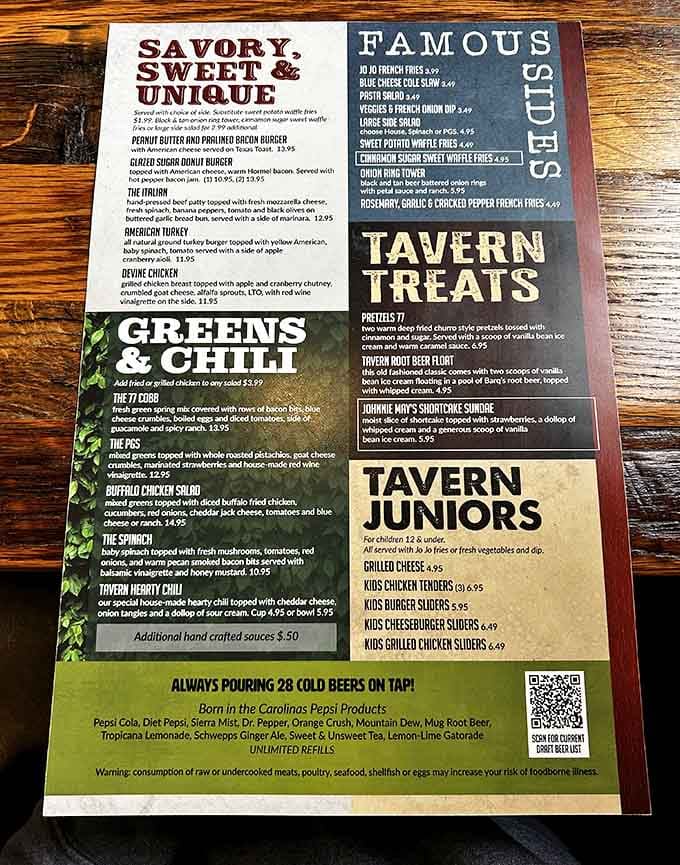 This menu reads like a dare disguised as dinner options, and you're absolutely going to accept the challenge.