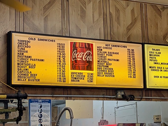 Those vintage menu boards spell out your lunch destiny in removable letters, old-school style at its finest.