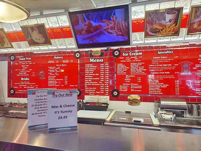 This menu board is basically a roadmap to happiness, with every destination ending in brain freeze.