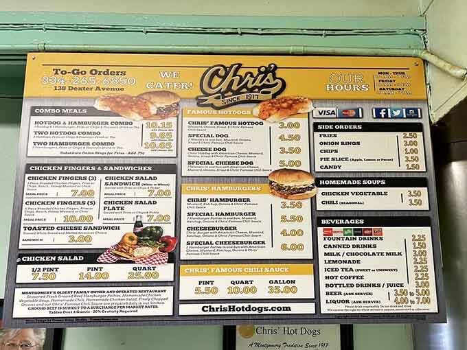 When a menu board looks this straightforward, you know they're confident about what they're serving every single day.