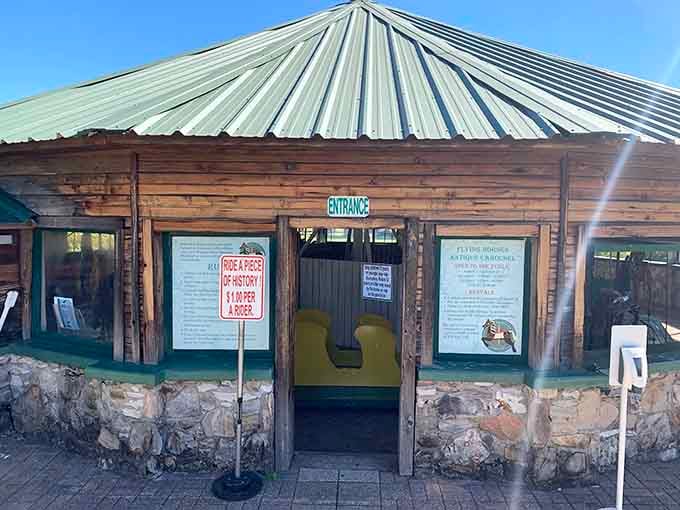 The entrance beckons like a portal to simpler times when entertainment didn't require batteries or Wi-Fi.