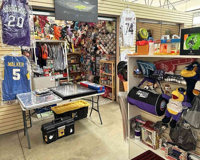 Inside, collectibles and memorabilia create a nostalgia museum where everything's actually for sale at reasonable prices.