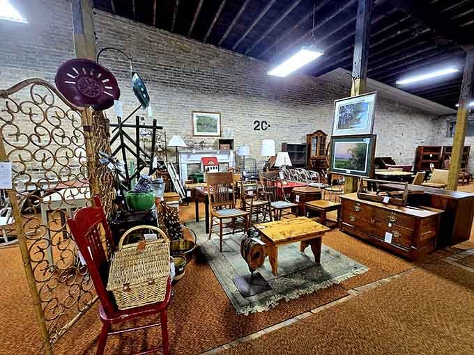 This furniture section looks like your stylish great-aunt's living room, if she collected everything and never threw anything away.