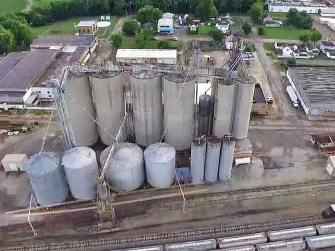Industrial heritage meets agricultural heartland where grain silos stand like monuments to Midwestern productivity and perseverance.