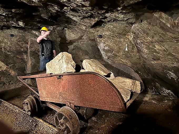 This ore cart has stories to tell&mdash;imagine the countless loads of rock it hauled toward fortune.