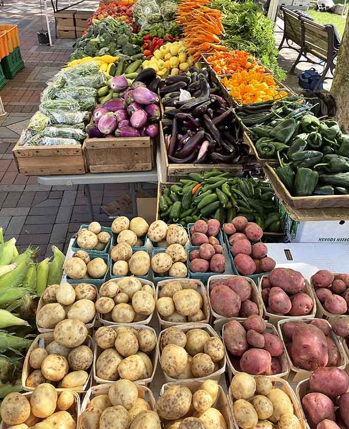 This rainbow of vegetables makes your grocery store's produce section look like it's been living in black and white.