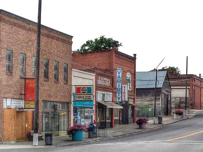 Downtown Wasco keeps that authentic small-town charm alive, brick buildings standing proud against the high desert sky.