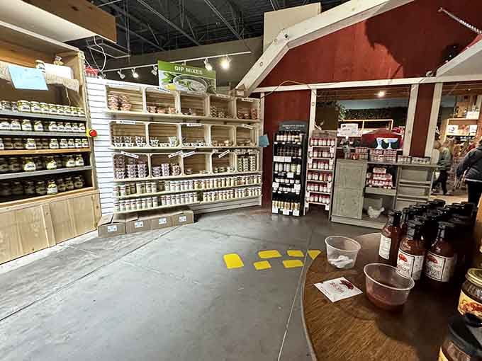 Shelves of dip mixes and specialty foods stretch endlessly, proving Pennsylvania takes its snacking very, very seriously.