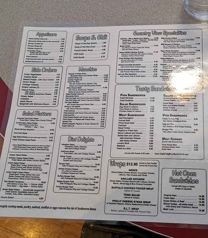 This menu reads like a greatest hits album of American diner classics with something delicious for everyone.