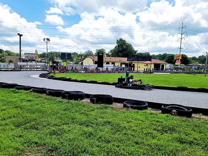 Under blue skies and puffy clouds, this pristine track beckons with curves that'll test your nerve and skill.