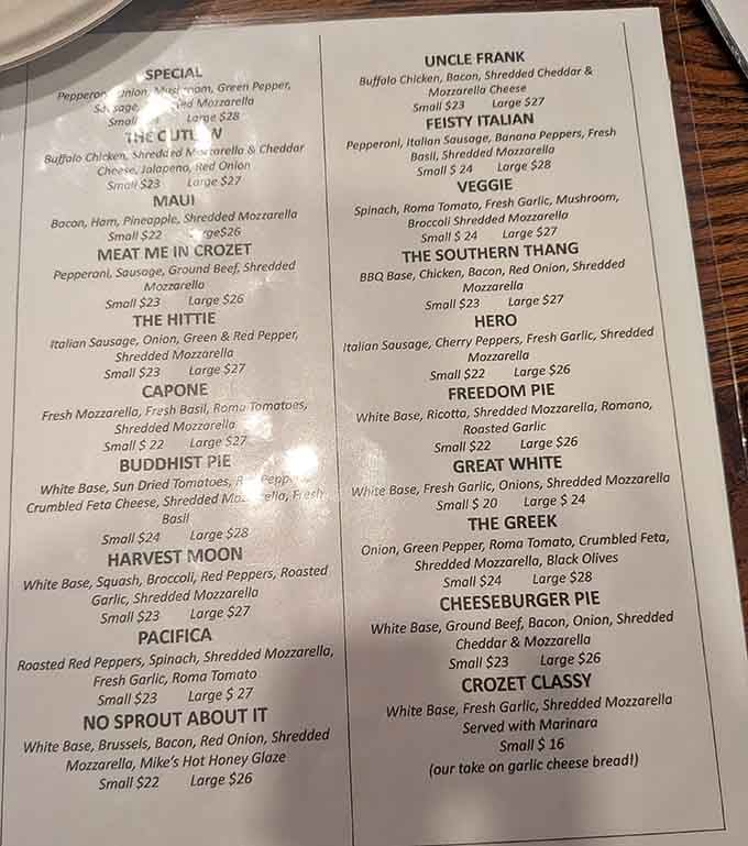 This menu reads like a greatest hits album, and trust me, there are no B-sides here.