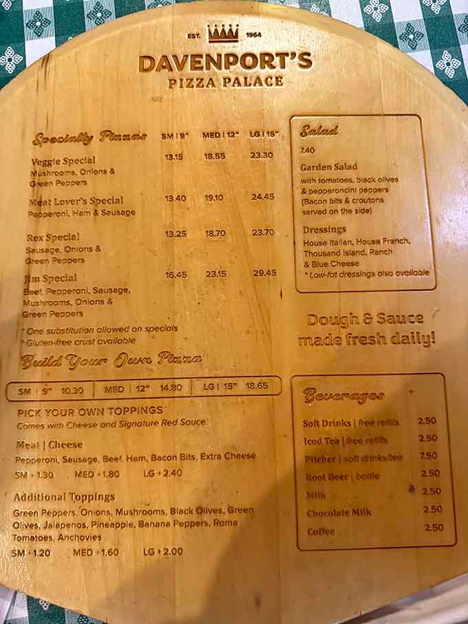 A wooden menu board proves the best decisions in life are made from simple, honest choices.