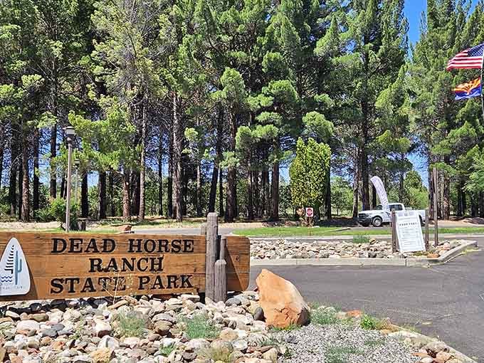 The entrance sign welcomes you to possibly the worst-named paradise in Arizona's entire state park system, but who's complaining?