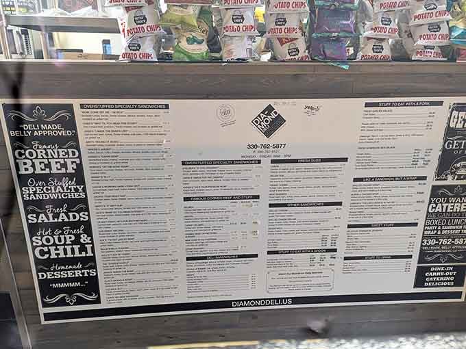When a menu requires this much reading, you know you're in for some serious decision-making paralysis.