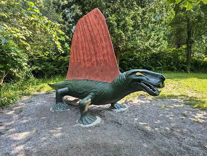 The Dimetrodon's dramatic sail makes it the showboat of the prehistoric world, and it knows it.