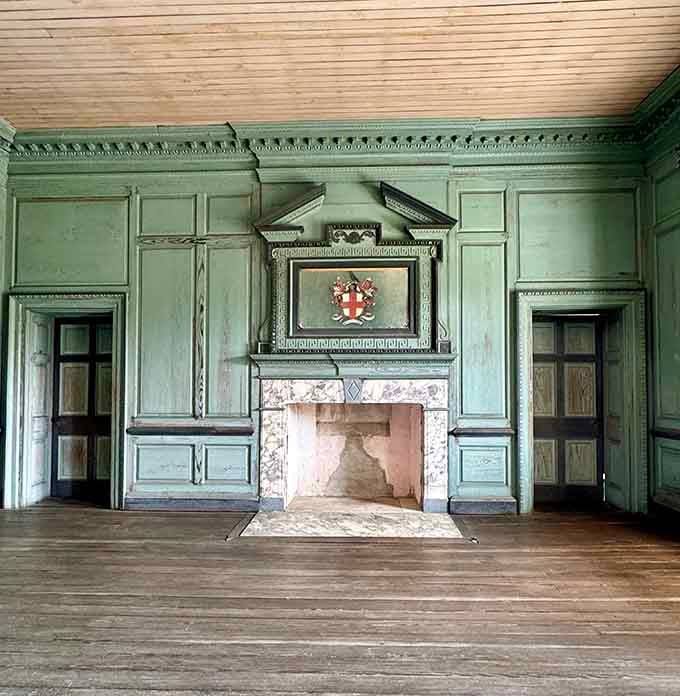 This fireplace has seen more history than most museums, and it's still standing proud in original condition.