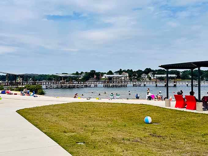 Real sand, real water, real fun, and the only thing fake here is your excuse for not visiting.