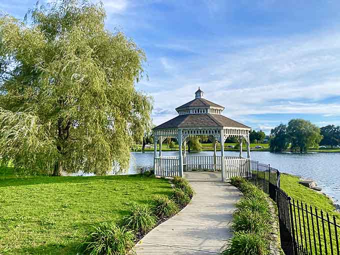 That gazebo at Eldridge Park is basically begging you to propose, renew your vows, or just sit and contemplate life.