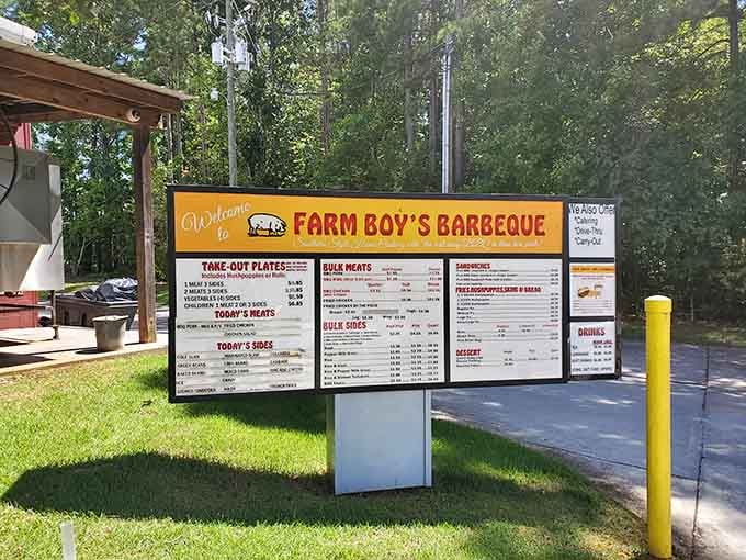 The outdoor menu board makes decision-making easier, though choosing just one thing remains delightfully difficult.
