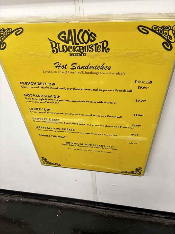 The Blockbuster Menu proves nostalgia tastes delicious, offering hot sandwiches that would make any video store jealous.