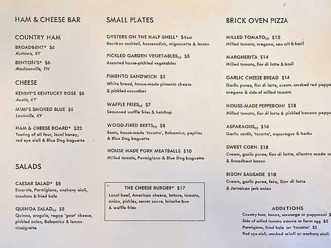This menu reads like a love letter to local producers and wood-fired perfection in equal measure.