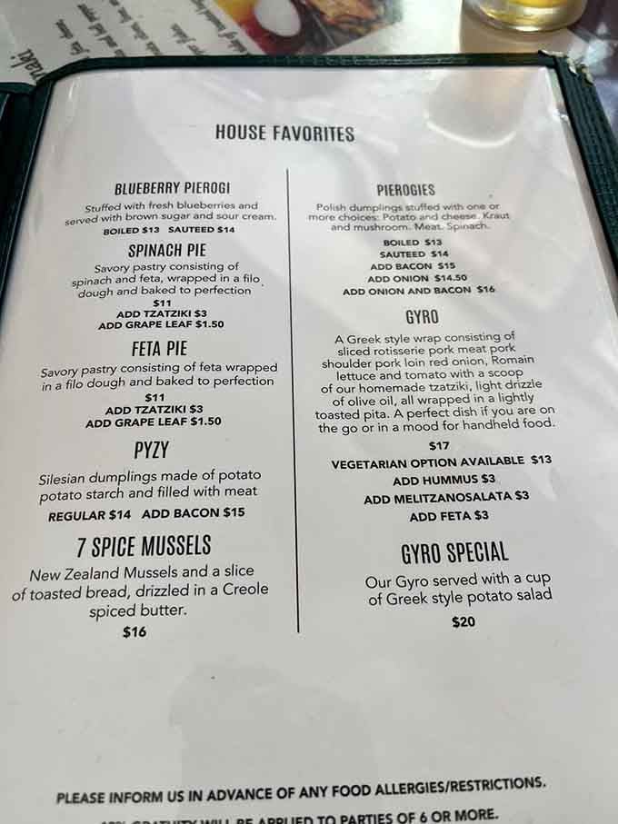 When the menu offers blueberry pierogies alongside Greek gyros, you know you've found something wonderfully, delightfully weird.