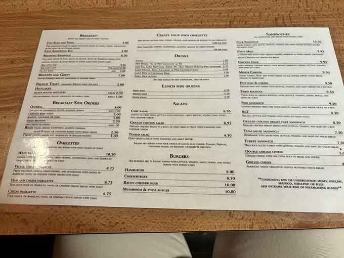 This menu reads like a greatest hits album of American breakfast, and every track's a winner.