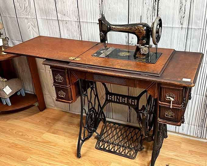 This Singer sewing machine has stitched more memories than your entire Facebook timeline could ever hold.