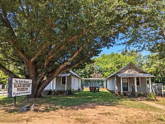 The Safe House Museum stands quietly under ancient oaks, holding stories that deserve to be heard.
