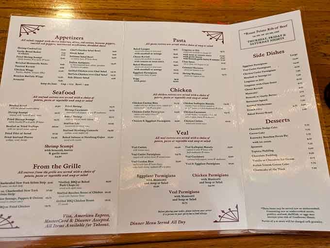 This menu reads like a greatest hits album of American comfort food, minus the pretentious descriptions and confusing terminology.