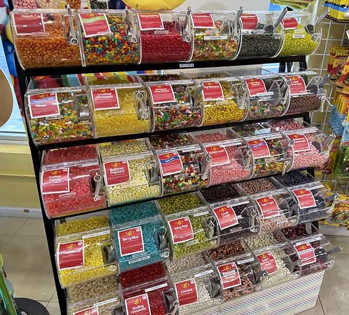 These gravity bins are basically adult vending machines, except you control the portions and nobody's judging your choices.