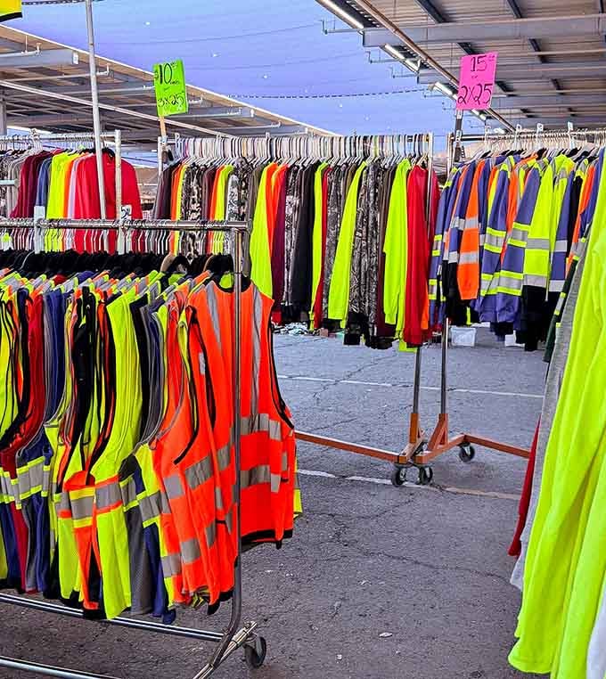 Safety vests so bright they could guide aircraft, perfect for construction workers or anyone wanting maximum visibility everywhere.