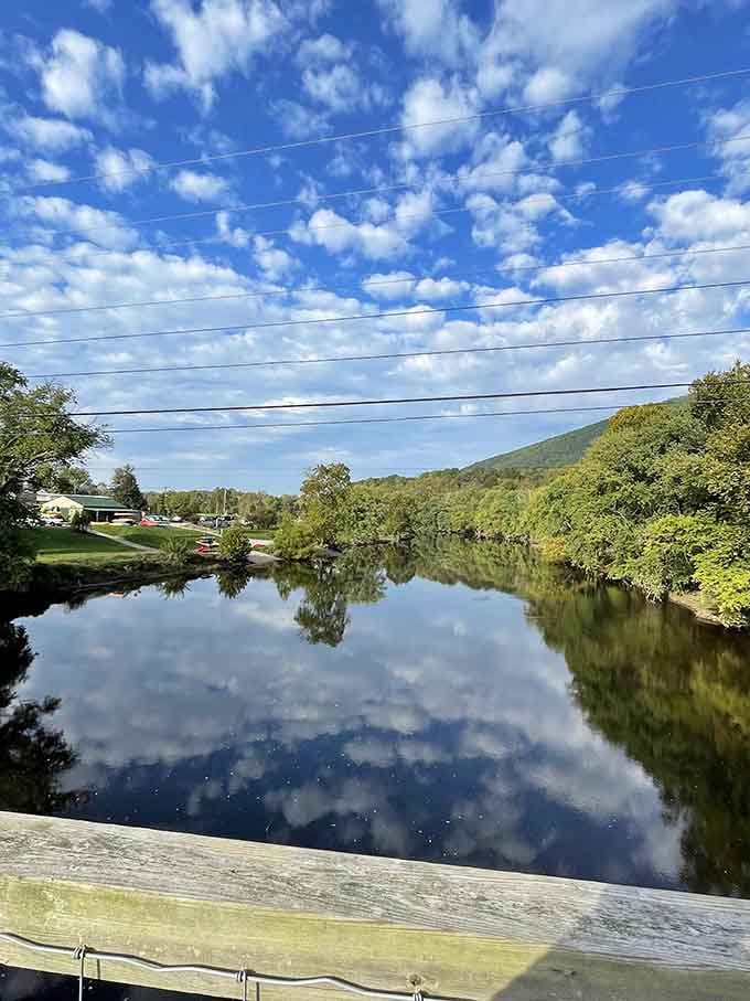 The James River mirrors the sky so perfectly, you might forget which way is up.