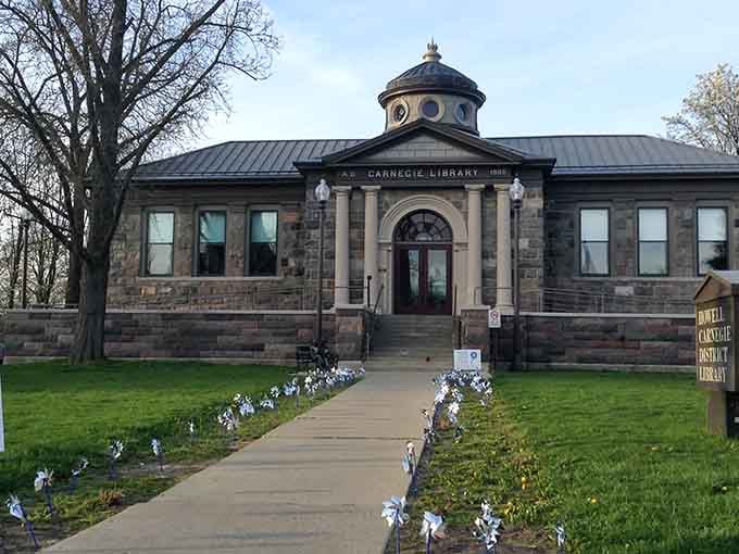 When Carnegie built libraries, he built them to last, and this stone beauty still serves its community beautifully.