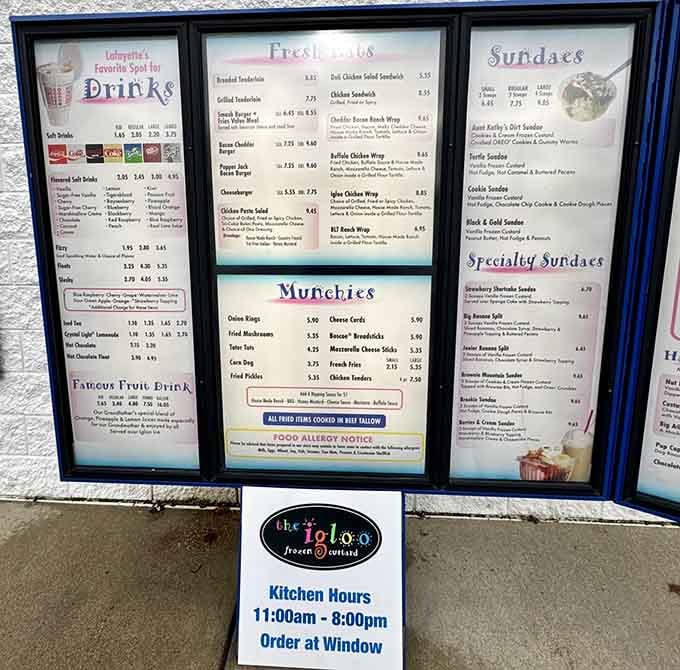 The menu reads like a greatest hits album where every track is a chart topper and calories don't count.