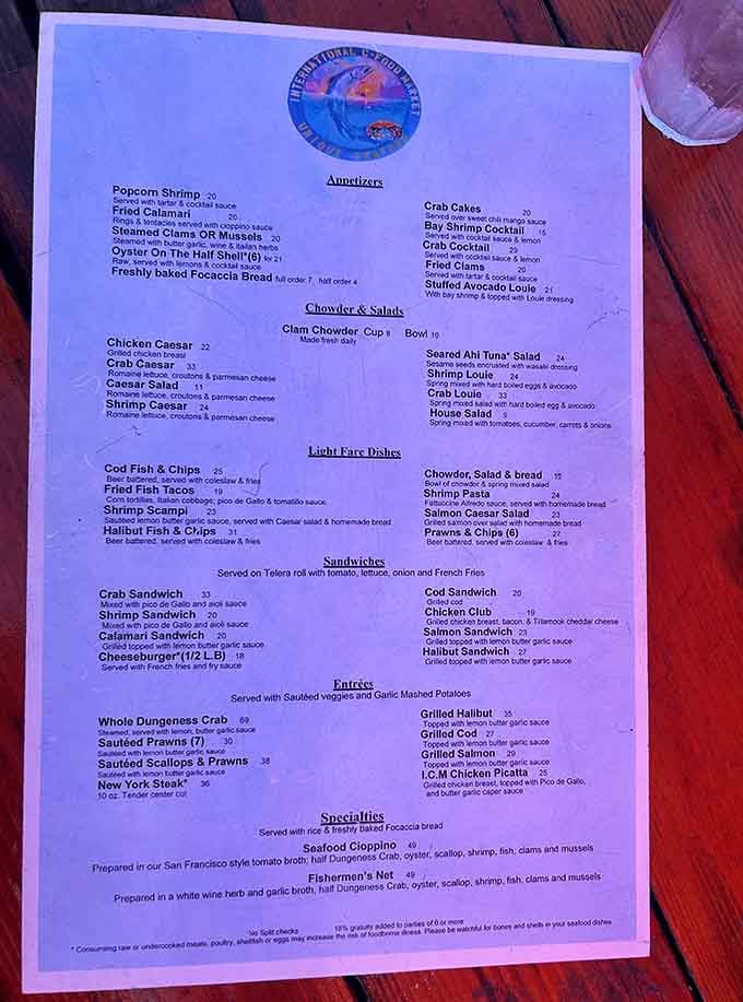 When the menu includes whole Dungeness crab and clam chowder, you know someone's doing things right here.