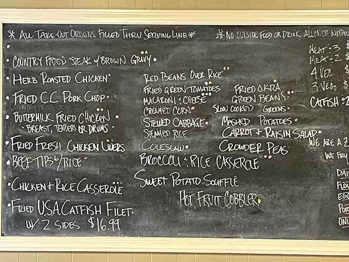 When the menu board lists this many Southern classics, you know someone's been perfecting these recipes for decades.